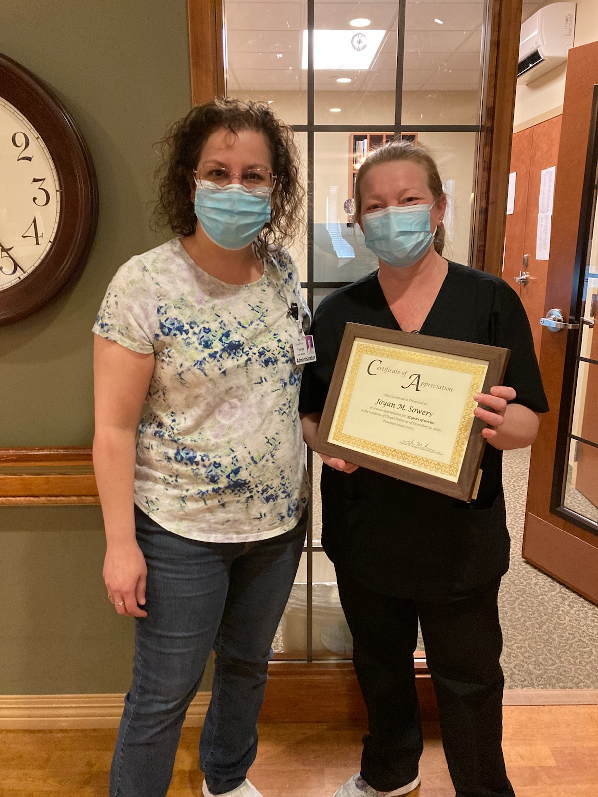 Honoring Milestone Years of Service - News & Events | Chapel Pointe